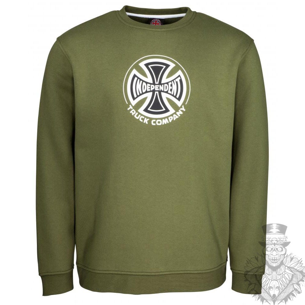 Independent Crew Truck Sweater - Army Green - Buy online from the Sk8 ...